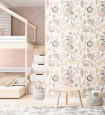 Galerie Little Explorers 2 Pink Mottled Effect A4 Wallpaper Sample