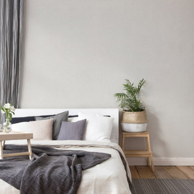 Galerie Maison Charme Grey Plain Texture Wallpaper Roll