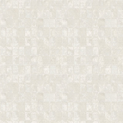 Galerie Metallic Fx Beige Metallic Tile Textured Wallpaper | DIY at B&Q
