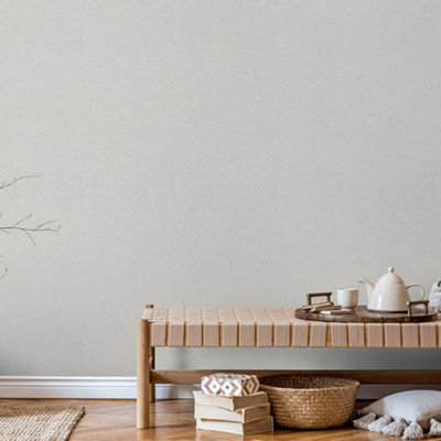 Galerie Odyssey Grey Beige Plain Texture Wallpaper