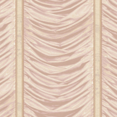 Buy Galerie Opulence Pink Drape Effect Embossed Wallpaper | DIY at B&Q