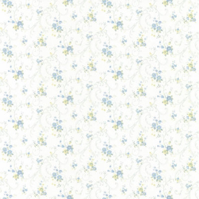 Galerie Pretty Prints Blue Rhiannon Floral Trail Wallpaper Roll