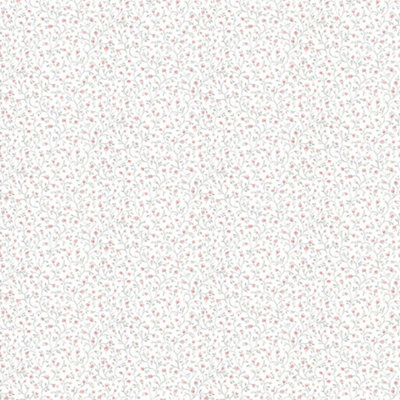 Galerie Pretty Prints Pink/Grey Rainbow Mini Floral Wallpaper Roll