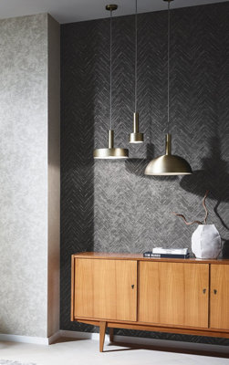 Galerie Purity Black Geometric Wallpaper