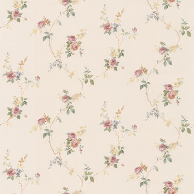 Galerie Rose Garden Beige Roses on Vines Smooth Wallpaper