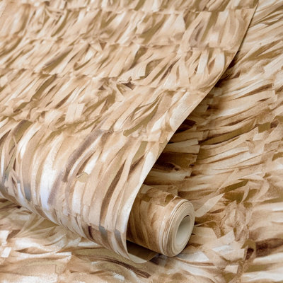 Galerie Salt Calma Come Closer Shimmer Paper Strips Design Wallpaper Roll