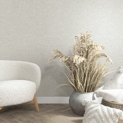 Galerie Silver Grey Uni Wallpaper
