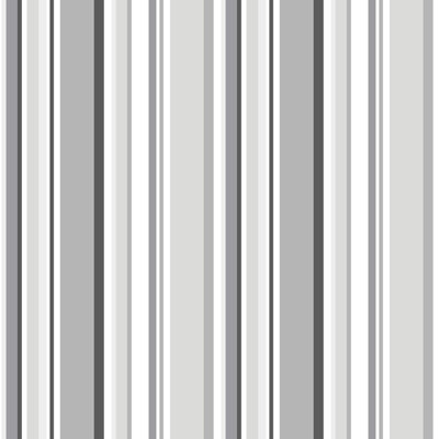 Galerie Simply Stripes 3 Black Grey Step Stripe Smooth A4 Wallpaper Sample