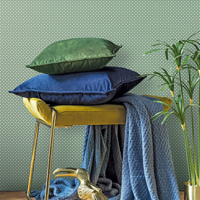 Galerie Small Prints Green Geometric Shell Top A4 Wallpaper Sample