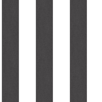 Galerie Smart Stripes 3 Black Surface Stripe Smooth A4 Wallpaper Sample
