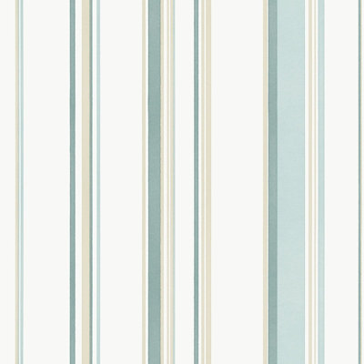 Galerie Smart Stripes 3 Teal/Beige Casual Stripe A4 Wallpaper Sample