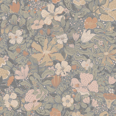Galerie Sommarang 2 Grey Midsommar Scandinavian Folk Art A4 Wallpaper ...