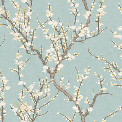 Buy Galerie Spring Blossom Green Wallpaper | DIY at B&Q