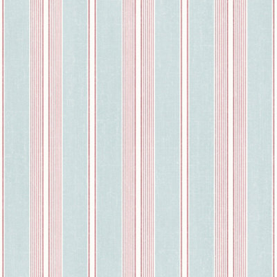 Galerie Stripes And Damask 2 Blue Cushion Stripe Smooth Wallpaper | DIY ...