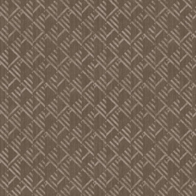 Galerie TexStyle Brown Geometric Block Flock Wallpaper Roll