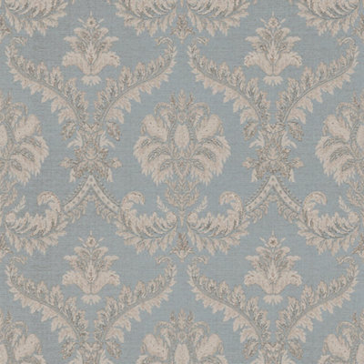 Galerie The Classic Italian Collection Blue Traditional Damask Embossed ...
