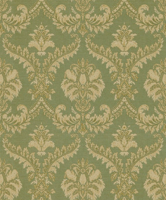 Galerie The Classic Italian Collection Green Traditional Damask ...