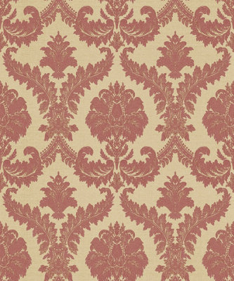 Galerie The Classic Italian Collection Red Traditional Damask Embossed ...