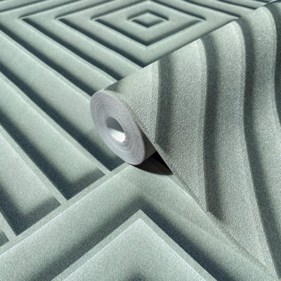 Galerie The New Design Book Green Geometric Wallpaper
