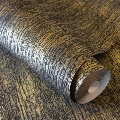 Galerie Universe Umber Brown Neptune Glass Stone Plain Texture ...