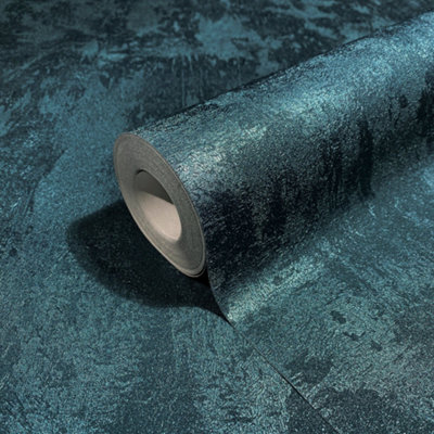 Galerie Urban Textures Metallic Green/Blue Abstract Structure Texture ...