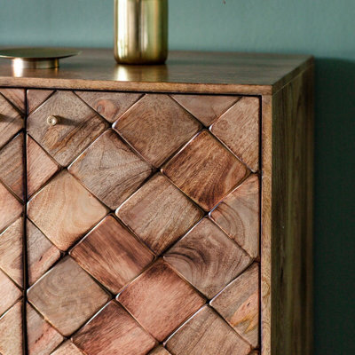 Gallery Florence Burnt Wax Two Door Cabinet - Solid Mango Wood Storage ...