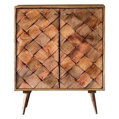 Gallery Florence Burnt Wax Two Door Cabinet - Solid Mango Wood Storage ...