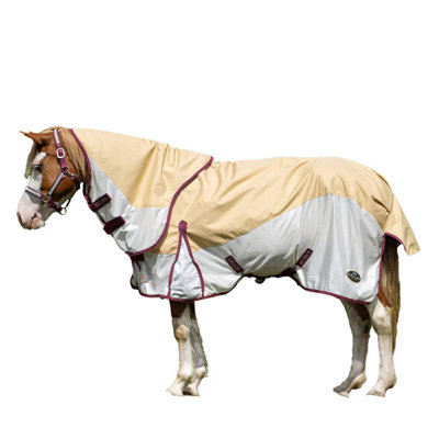 Gallop Trojan Dual Combo Neck Horse Fly Rug Beige (7)