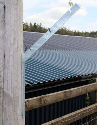 Galvanised Barbed Razor Wire Bracket Font Facing Wall/Fence Security x ...