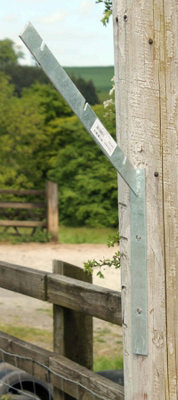 Galvanised Barbed Razor Wire Bracket Font Facing Wall/Fence Security x ...