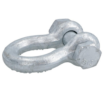 Galvanised Bow Shackle Safety Pin 3/8in (10mm) 1.0T to US Fed Spec