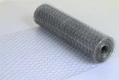 Galvanised Chicken Wire Mesh Fence 50m x 0.9m Roll Rabbit Netting for ...