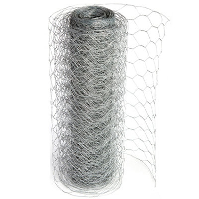 Galvanised Chicken Wire/Mesh Fencing Netting Rabbit Fence Garden 50mm x ...