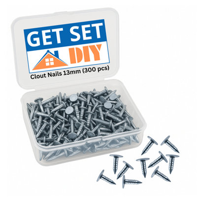 Galvanised Clout Nails 13mm (300pcs) 327 Grams Roofing Felt Tacks for ...