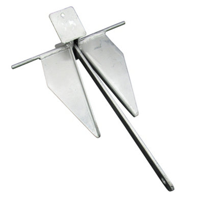 Galvanised Cruising Crown Stock Anchor 14KG (Danforth Style Spade ...