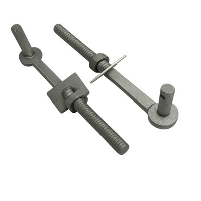 Galvanised Field Gate Hook to Bolts X2 11" (Pair Heavy Duty Fieldgate ...