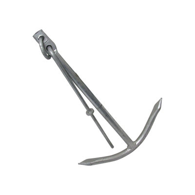 Galvanised Fishermans Palm Anchor 18KG (HDG Boat Two Prong Yacht Tender)