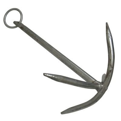Galvanised Fixed Grapnel Anchor 12KG (HDG Four Prong River Fishing Boat ...