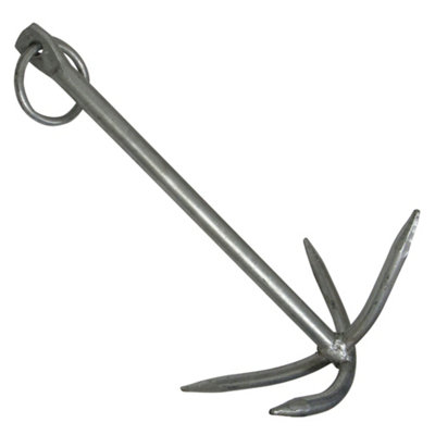 Galvanised Fixed Grapnel Anchor 16KG (HDG Four Prong River Fishing Boat ...