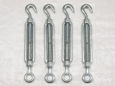 Galvanised Forged Straining Screw Hook Eye M20 X4 (Caravan Turnbuckle ...