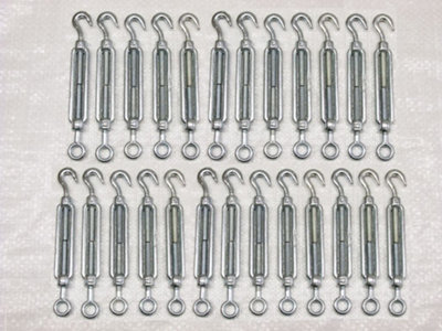 Galvanised Forged Straining Screw Hook Eye M30 X25 (Caravan Turnbuckle ...