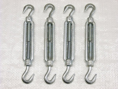 Galvanised Forged Straining Screw Hook Hook M24 X4 (Caravan Turnbuckle ...