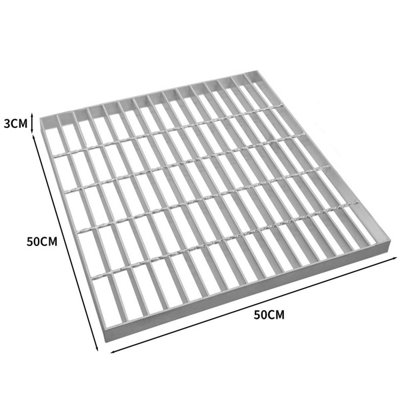 Galvanised Grating Floor Forge Walkway Mesh Panel Grid Drainage 50cm x ...