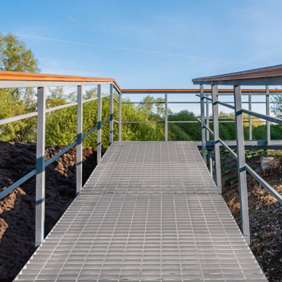 Galvanised Grating Floor Forge Walkway Mesh Panel Grid Drainage 70cm x ...