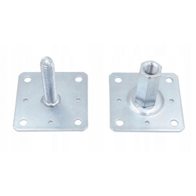 Galvanised Height Adjustable Bolt Down Post Support Support ...