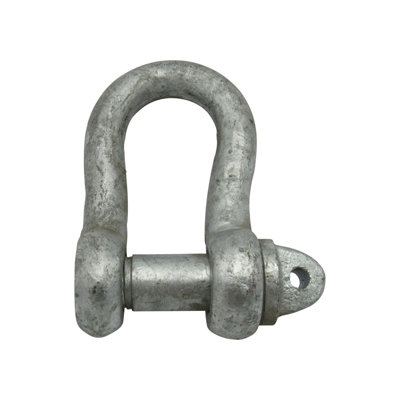 GALVANISED LIFTING BOW SHACKLE SCREW PIN SMALL 1 TON X2 (1T TOWING ...