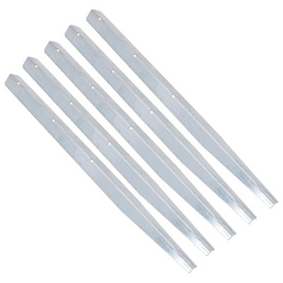 Galvanised Log Roll Pin 450mm Wooden Border Edging Garden Lawn Yard 5PK