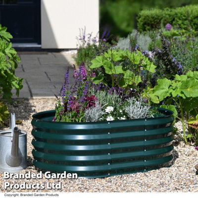 Galvanised Metal Raised Vegetable Flower Planter Trough Grow Bed Box ...