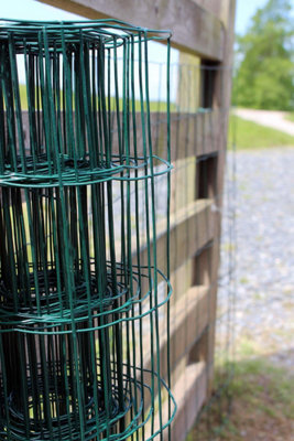 Galvanised PVC Coated Wire Mesh Fencing 90cm x 25m