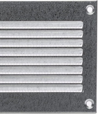 Galvanised Steel Air Vent Grille 200mm x 100mm with Fly Screen
